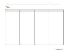 Blank 4 Column Notes Form Freeology